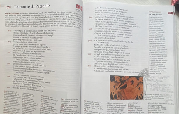 Risolto:T20 La morte di Patroclo e alle done troiane togliendo líbeso ...