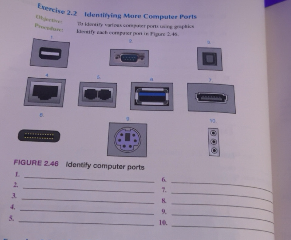 Solved: Identifying More Computer Ports Objective: To identify various ...