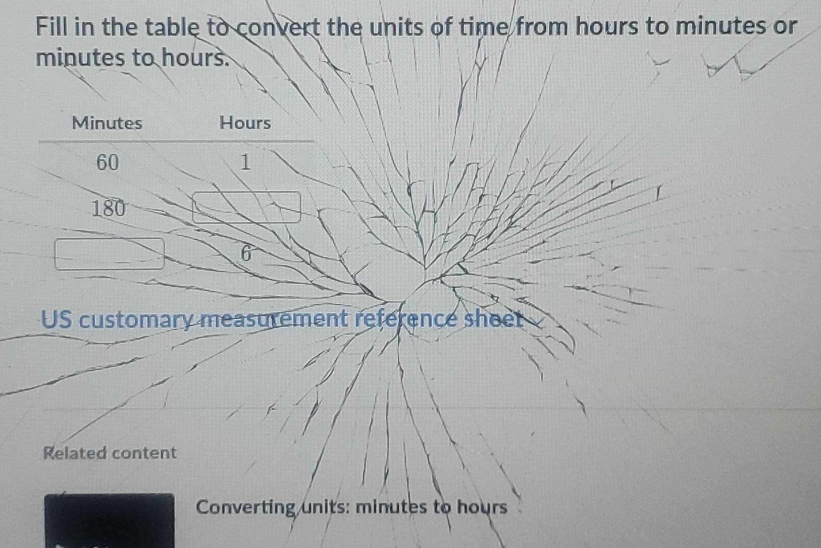 Solved: Fill in the table to convert the units of time from hours to ...