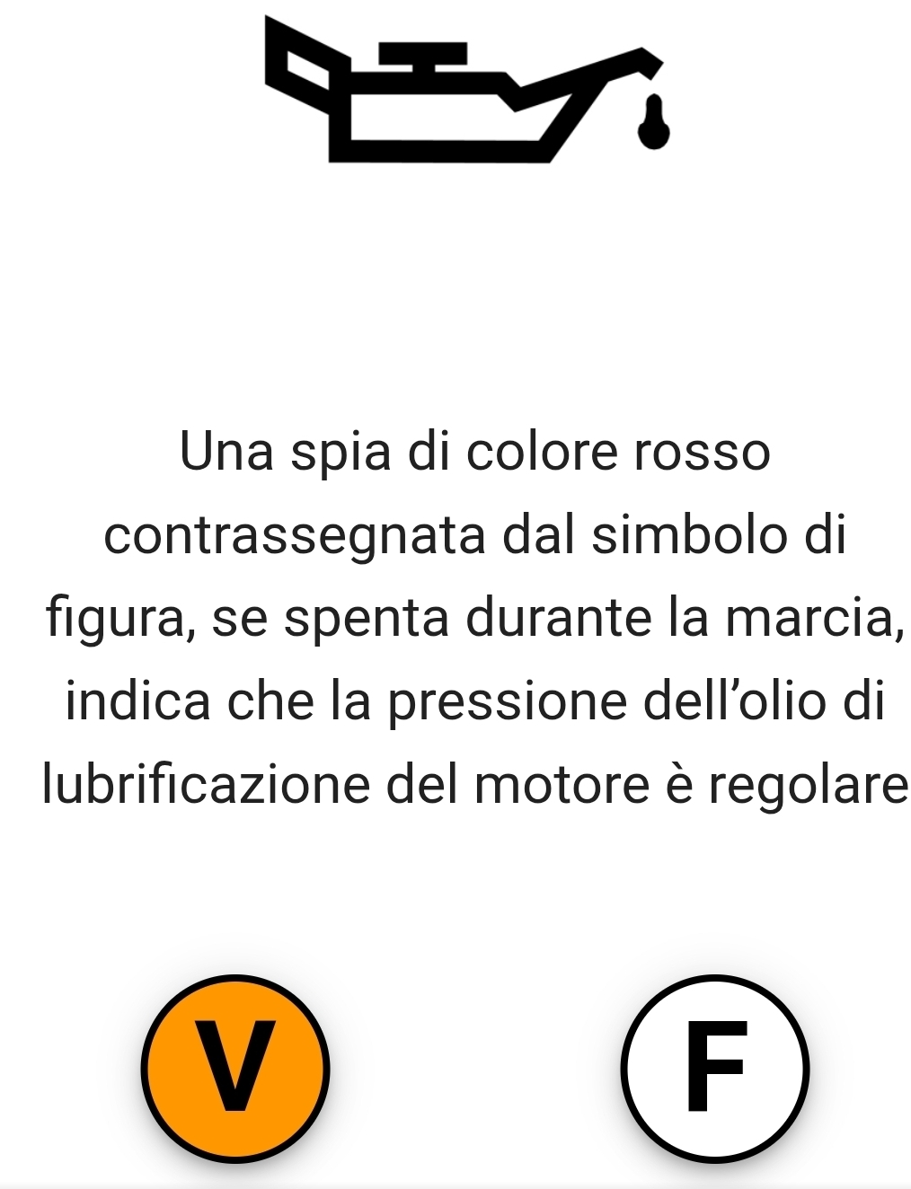 Risolto:Una spia di colore rosso contrassegnata dal simbolo di figura ...