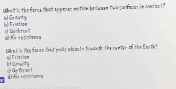 Solved: What is the force that opposes motion between two surfaces in ...