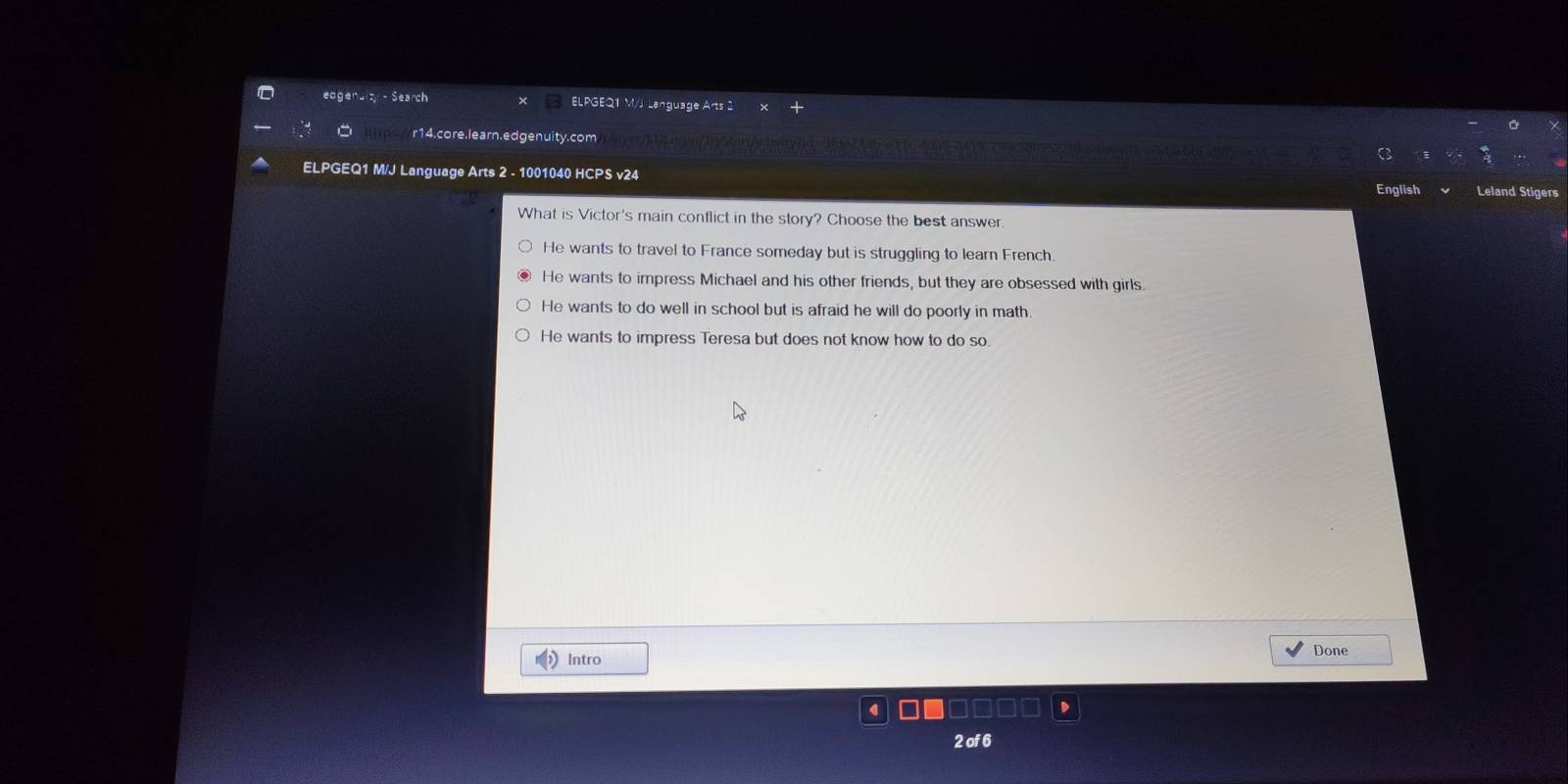 Solved: eogensity - Search ELPGEQ1 M/J Language Arts 1 a r14. core ...