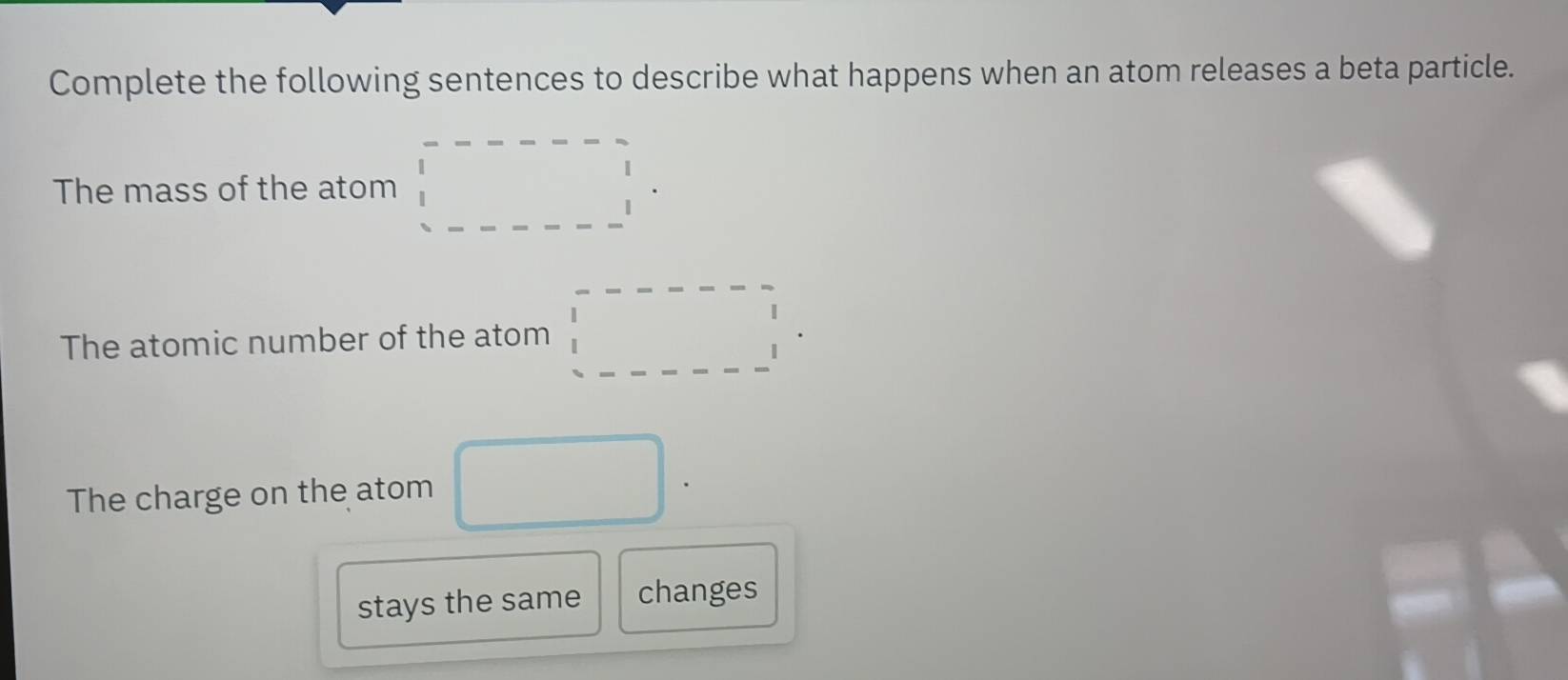Solved: Complete the following sentences to describe what happens when ...