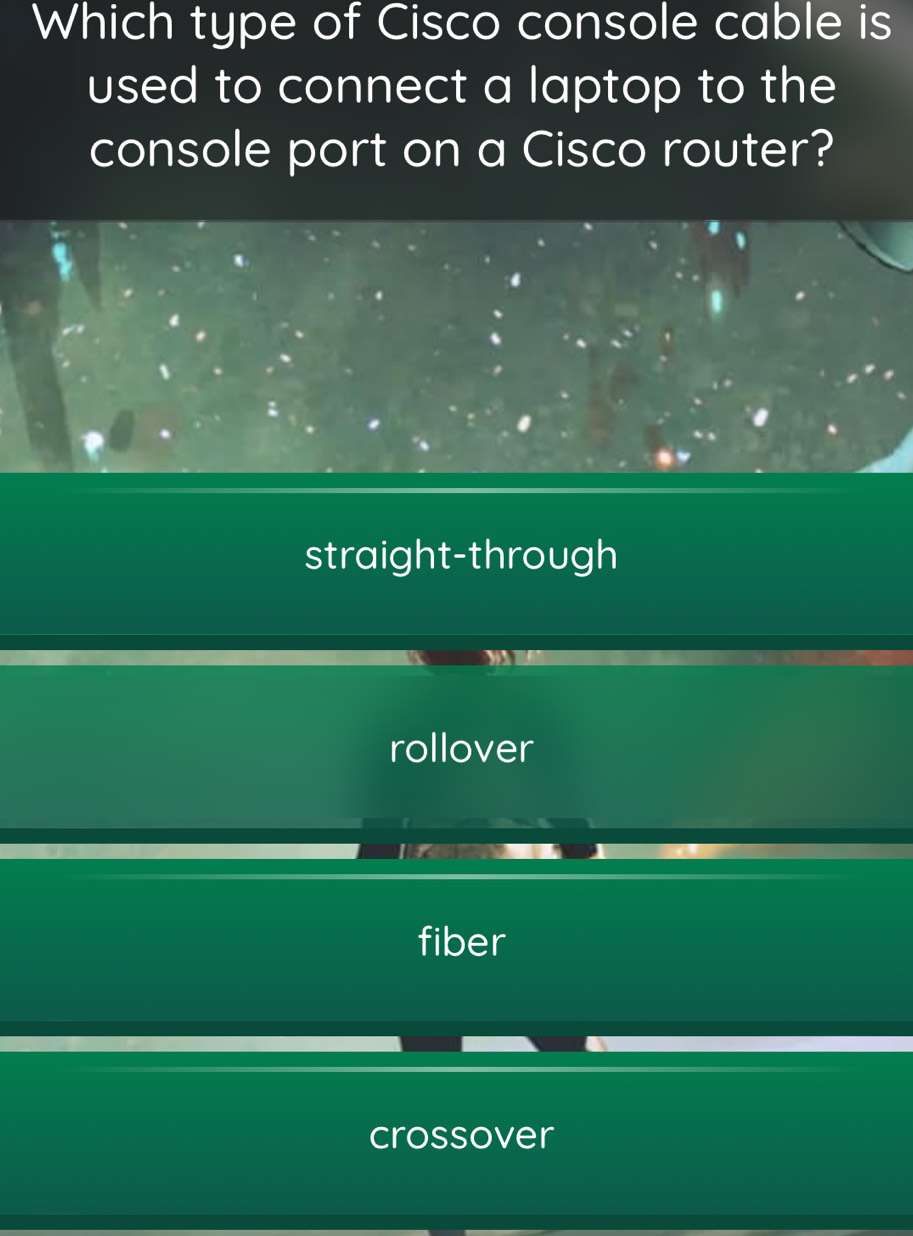 Solved: Which type of Cisco console cable is used to connect a laptop ...