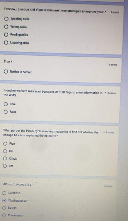 Solved: Preview, Question and Visualization are three strategies to ...
