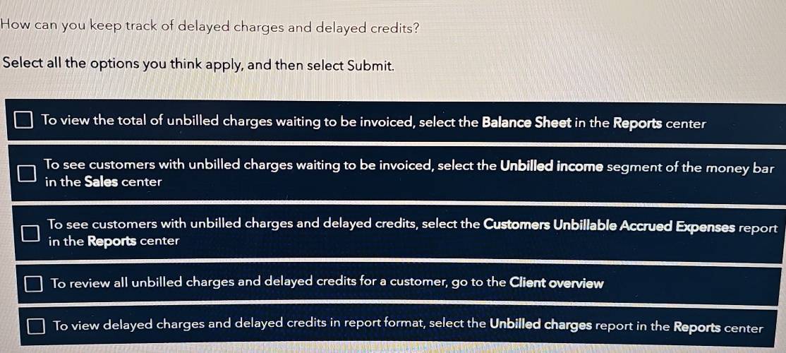 Solved: How can you keep track of delayed charges and delayed credits ...