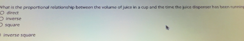 Solved: What is the proportional relationship between the volume of ...