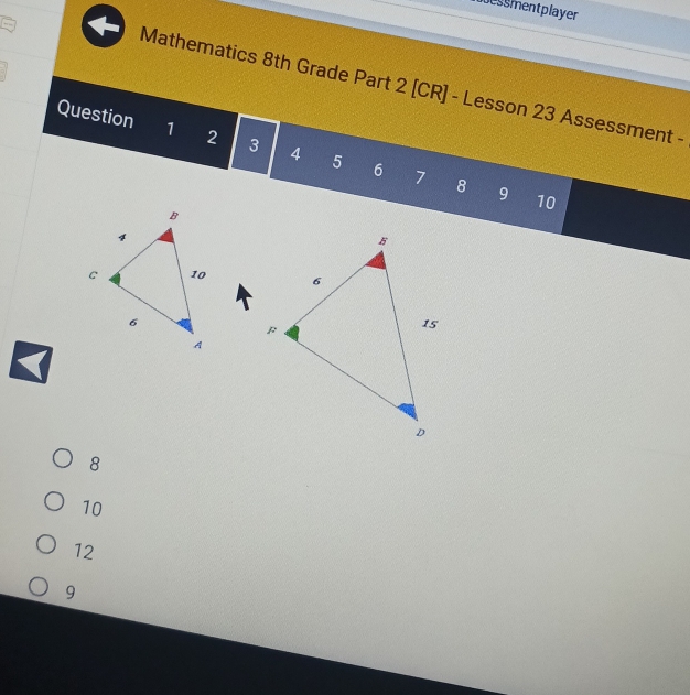 Solved: Messmentplayer Mathematics 8th Grade Part 2 [CR] - Lesson 23 ...