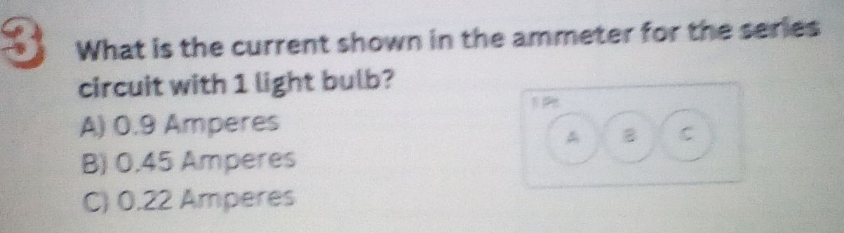 Solved: What is the current shown in the ammeter for the series circuit ...