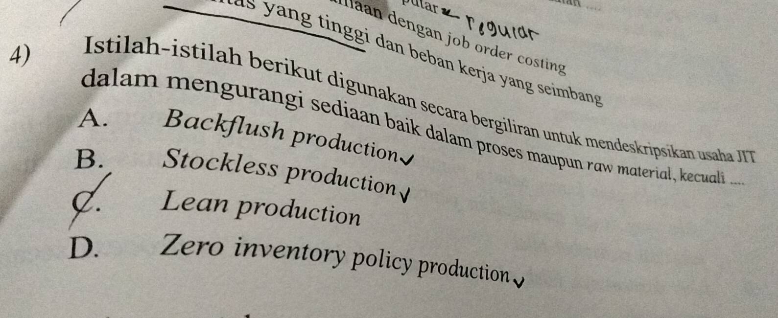 Telah dijawab:Haan dengan job order costing as y a ng tinggi dan beban ...