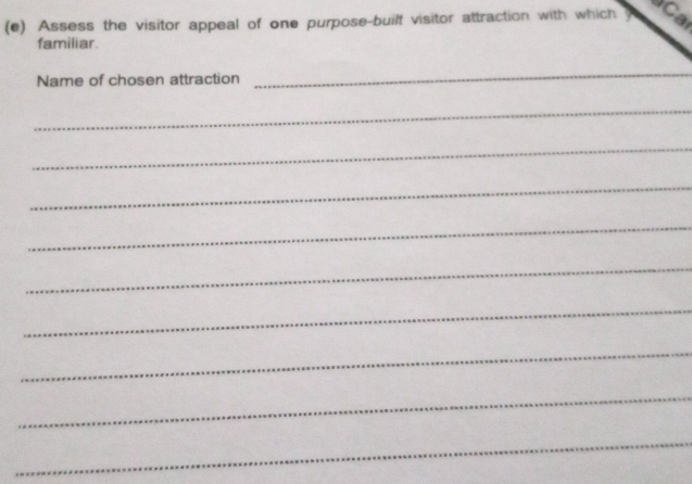 Solved: Assess the visitor appeal of one purpose-built visitor ...
