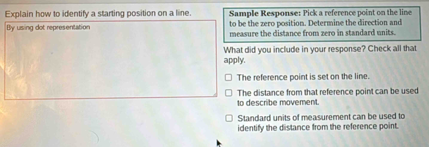 Solved: Explain how to identify a starting position on a line. Sample ...