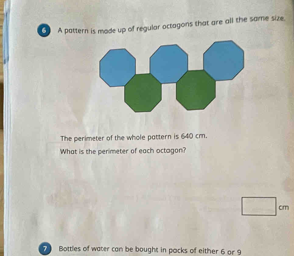 Solved: A pattern is made up of regular octagons that are all the same ...