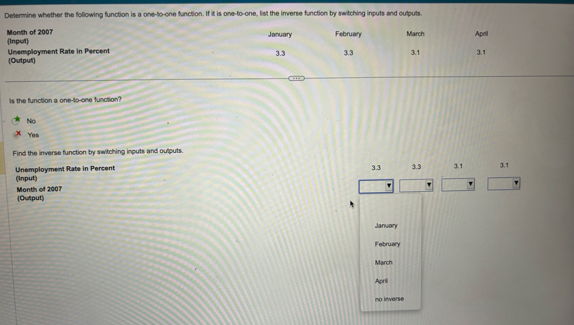 Solved: Determine whether the following function is a one-to-one ...