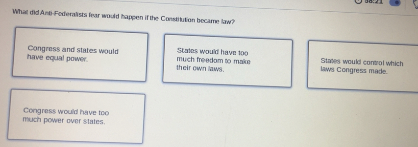 Solved: What did Anti-Federalists fear would happen if the Constitution ...