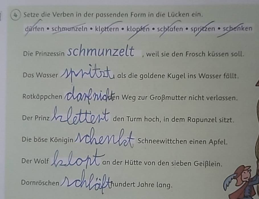 Gelöst:Setze die Verben in der passenden Form in die Lücken ein. dürfen ...