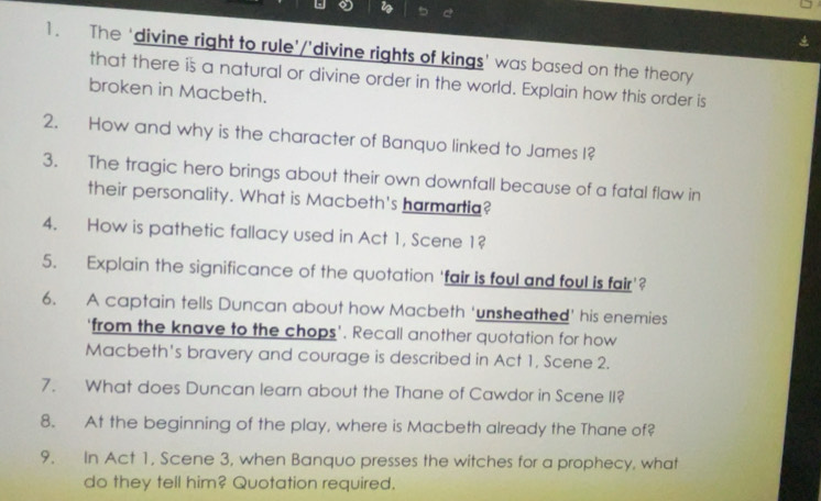 Solved: 5 1. The ‘divine right to rule'/'divine rights of kings' was ...