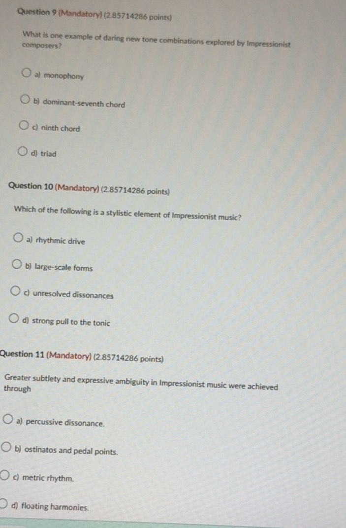 Solved: (Mandatory) (2.85714286 points) What is one example of daring ...