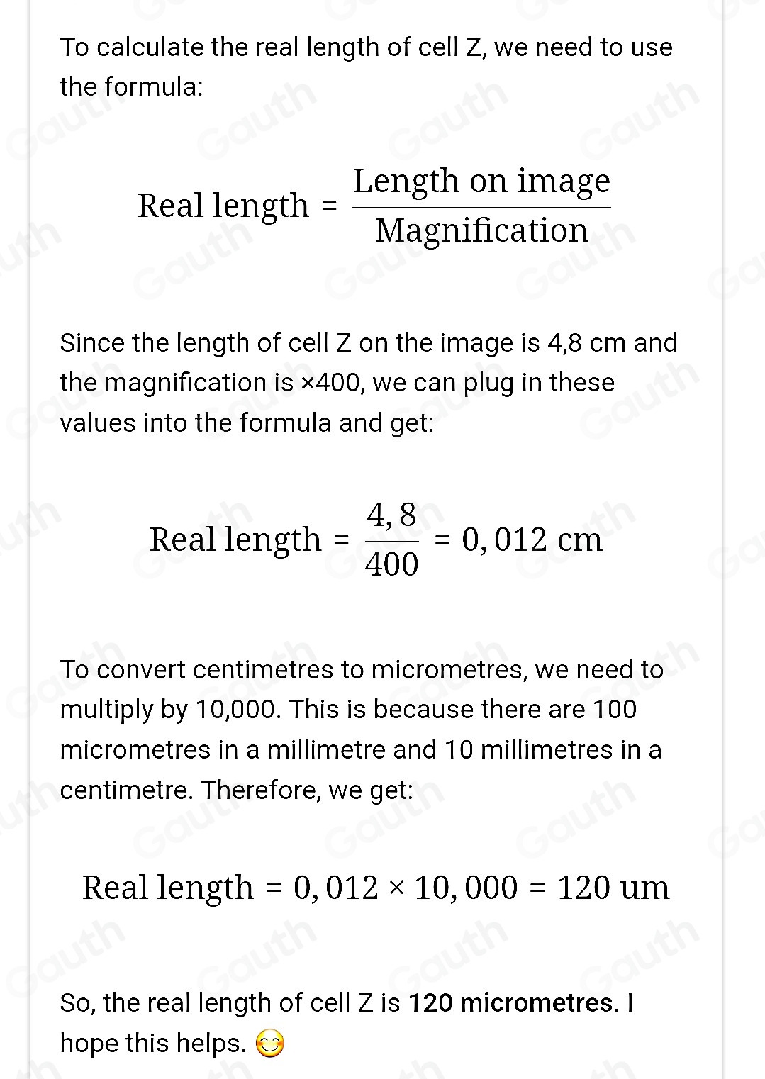 Solved: Figure 1 shows what the student saw under the microscope at a ...