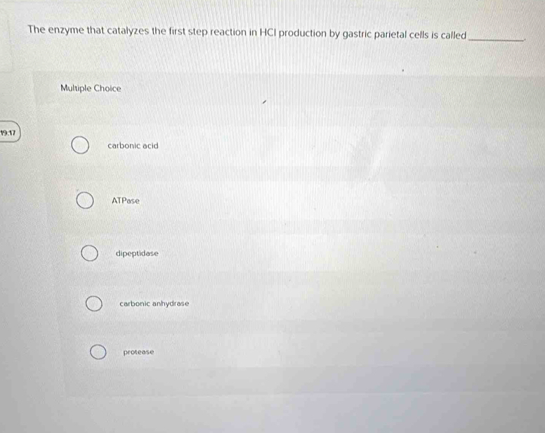 Solved: The enzyme that catalyzes the first step reaction in HCI ...