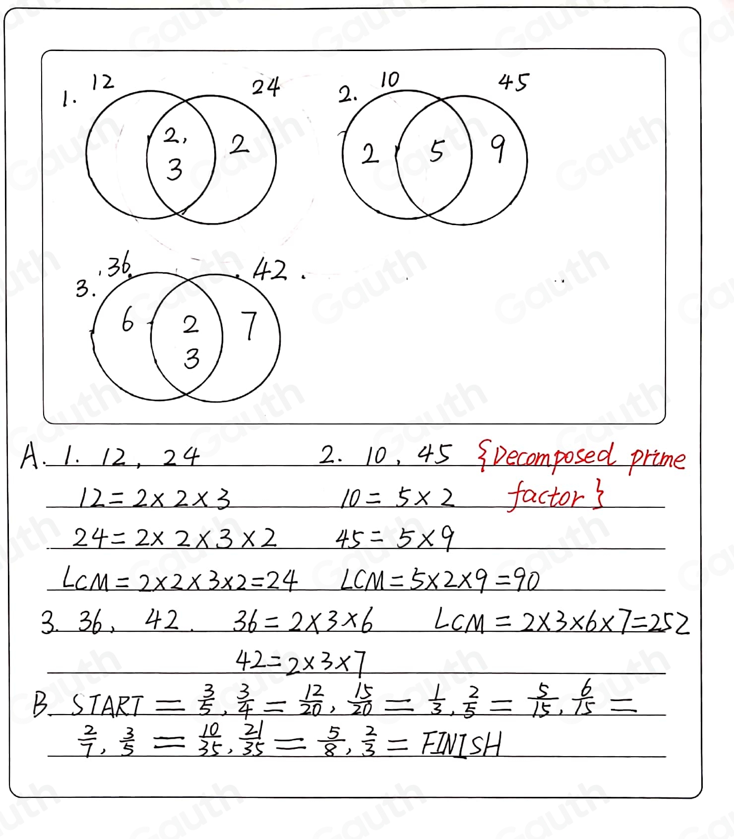 Solved: Find the least common multiple of the following set of numbers ...
