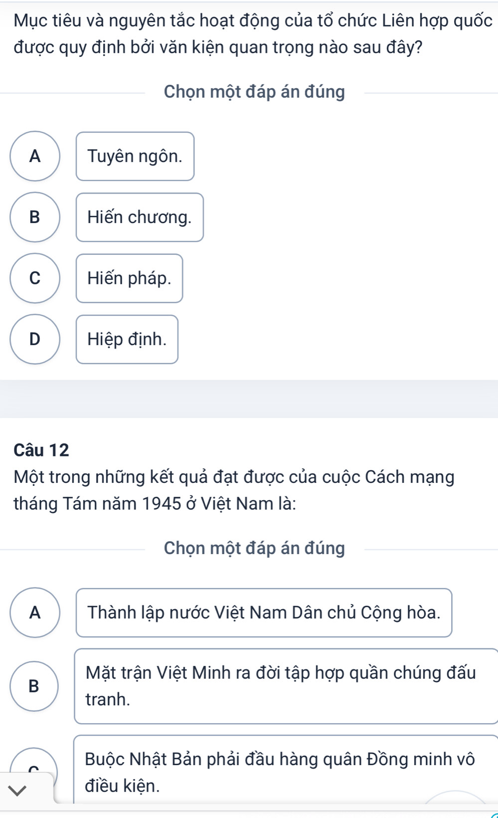 Giải quyết:Mục tiêu và nguyên tắc hoạt động của tổ chức Liên hợp quốc được quy định bởi văn kiện ...
