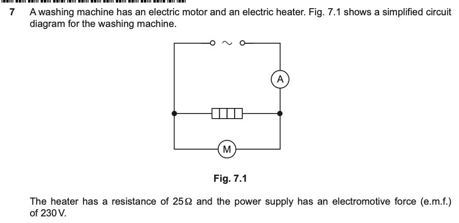 Telah dijawab:A washing machine has an electric motor and an electric ...