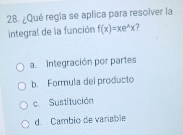 Resuelto:¿Qué regla se aplica para resolver la integral de la función f ...