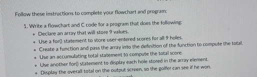 Solved: Follow these instructions to complete your flowchart and ...