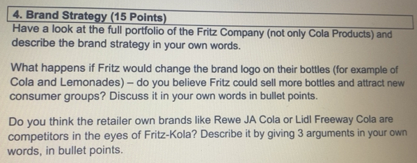 Gelöst:Brand Strategy (15 Points) Have a look at the full portfolio of ...