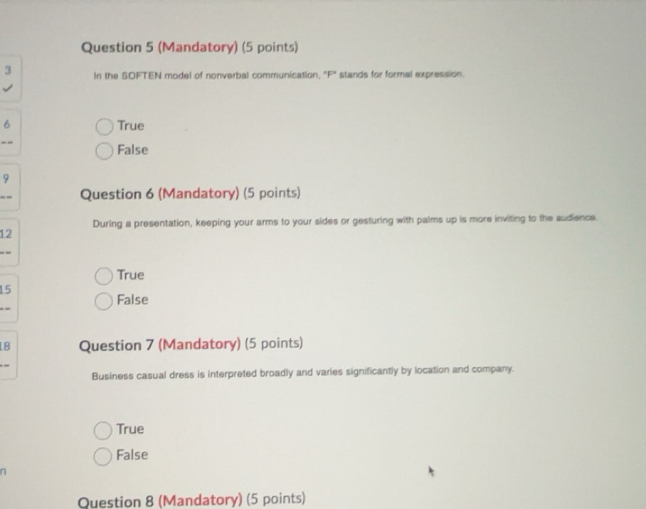 Solved: (Mandatory) (5 points) 3 In the SOFTEN model of nonverbal ...