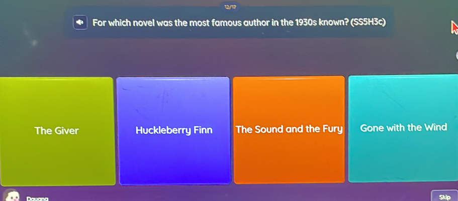 Solved: For which novel was the most famous author in the 1930s known ...