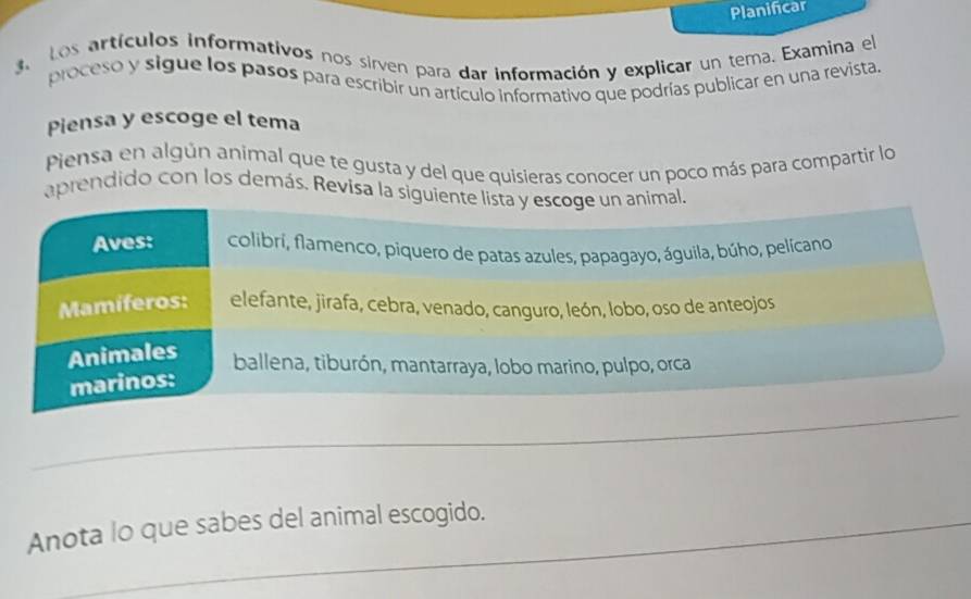 Resuelto:Planificar 3. Los artículos informativos nos sirven para dar ...