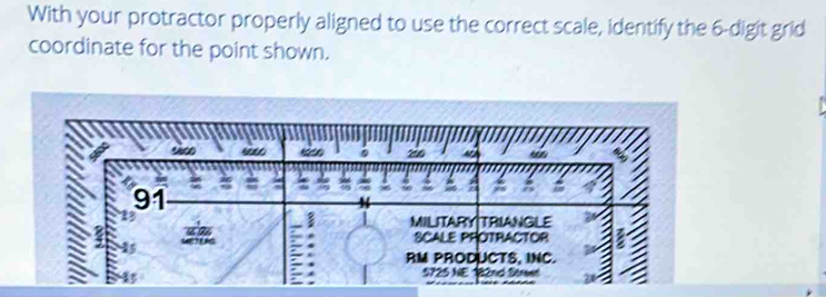 Solved: With your protractor properly aligned to use the correct scale ...