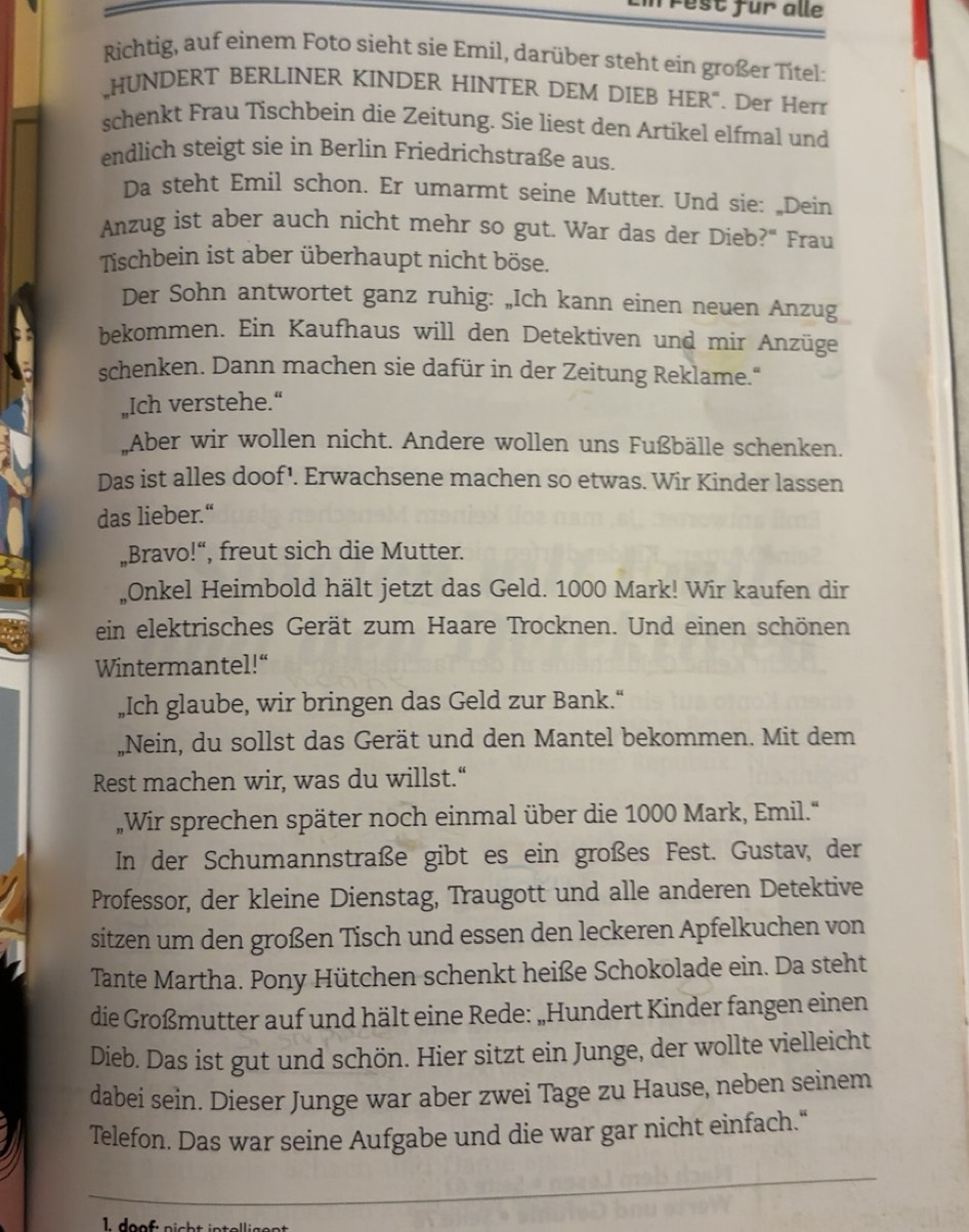 Risolto:rest für alle Richtig, auf einem Foto sieht sie Emil, darüber ...