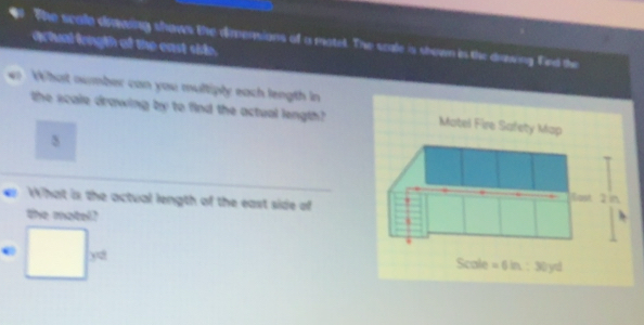 Solved: The scale drawing shows the dimensions of a matel. The scale is ...