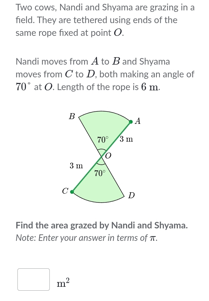 Solved: Two cows, Nandi and Shyama are grazing in a field. They are ...