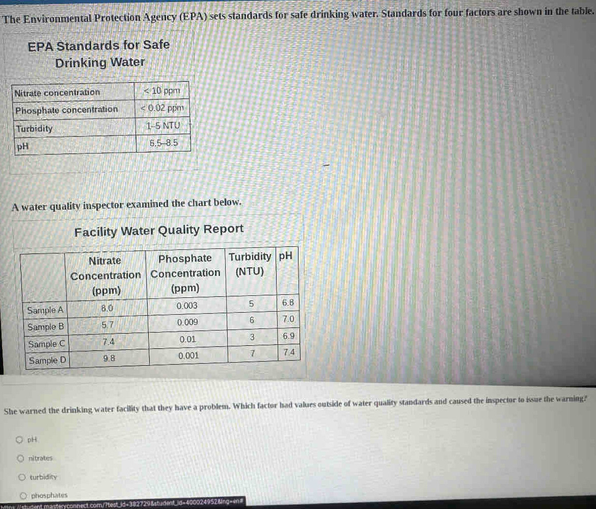 Solved: The Environmental Protection Agency (EPA) sets standards for ...