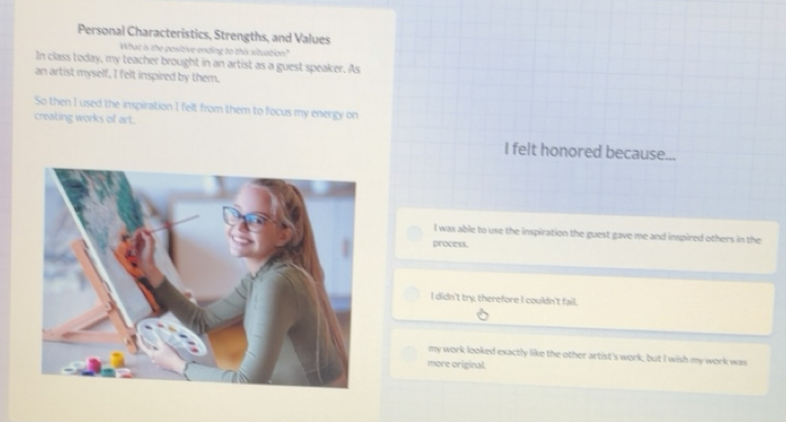 Solved: Personal Characteristics, Strengths, and Values What is the ...