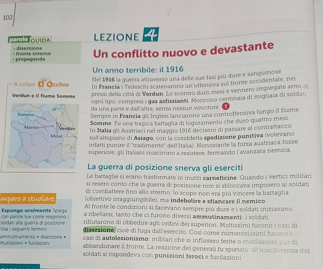 Risolto:102 parole GUIDA LEZIONE * diserzione roganda Un conflitto ...