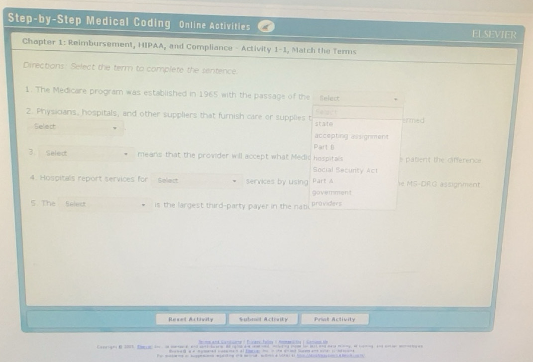 Solved: Step-by-Step Medical Coding Online Activities ELSEVIER Chapter ...