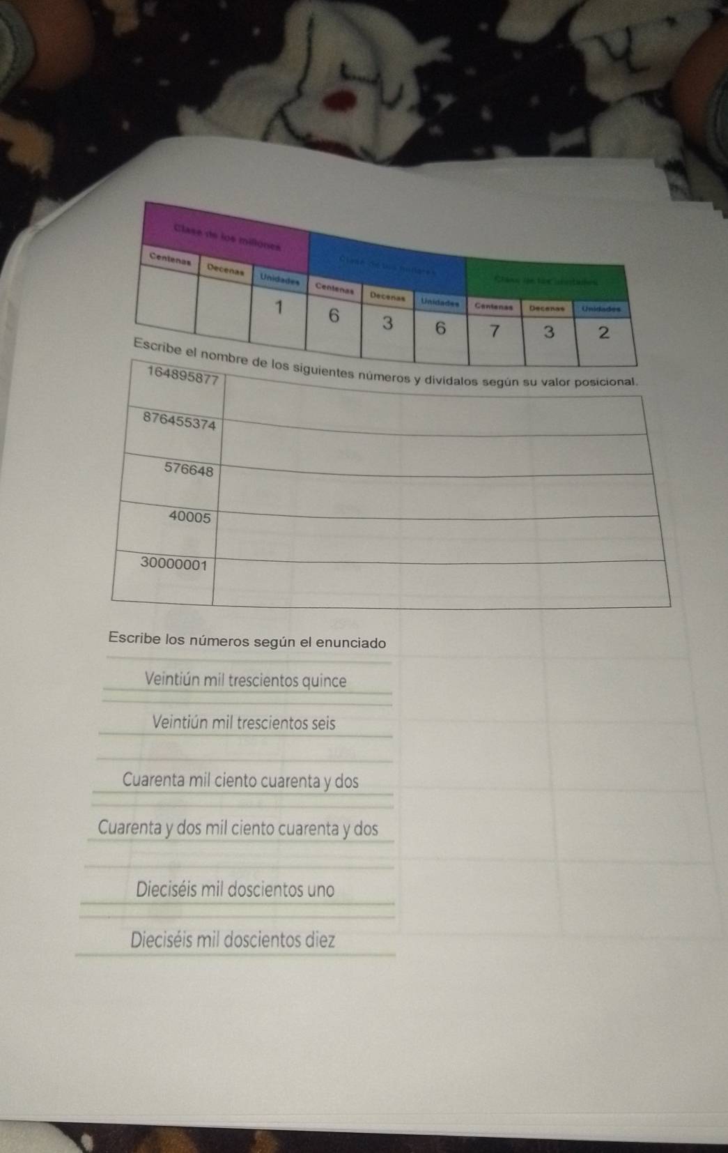 Resuelto:Escribe los números según el enunciado Veintiún mil ...