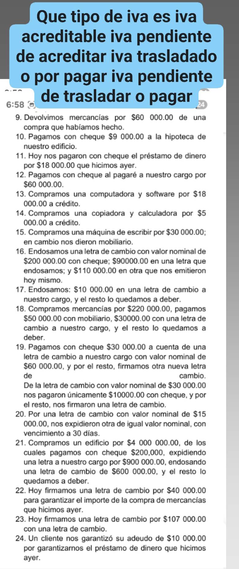 Resuelto:Que tipo de iva es iva acreditable iva pendiente de acreditar ...