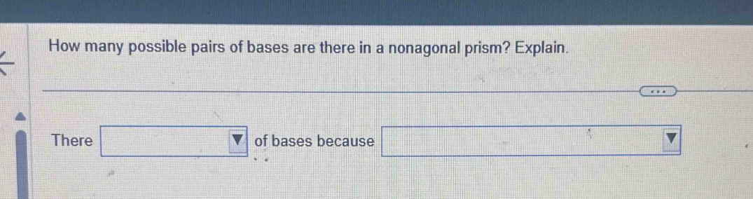 Solved: How many possible pairs of bases are there in a nonagonal prism ...