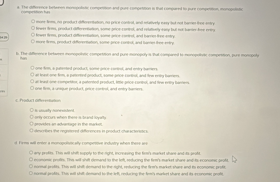 Solved: The difference between monopolistic competition and pure ...
