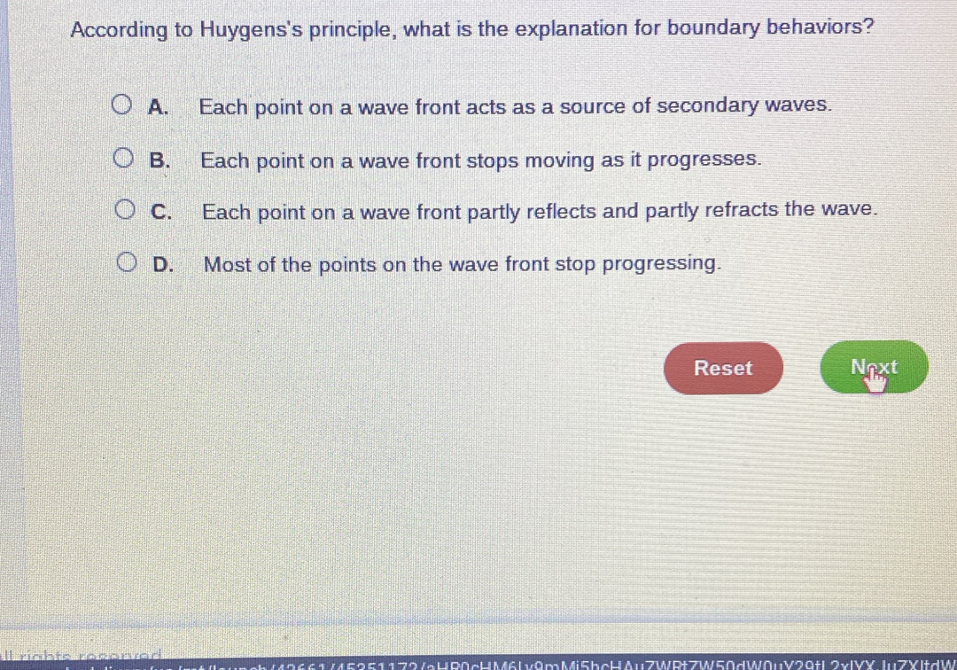 Solved: According to Huygens's principle, what is the explanation for boundary behaviors? A ...