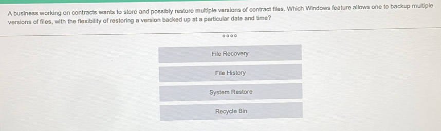 Solved: A business working on contracts wants to store and possibly ...