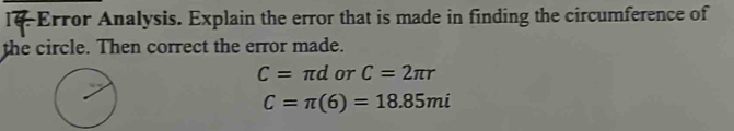Solved: 1e-Error Analysis. Explain the error that is made in finding ...