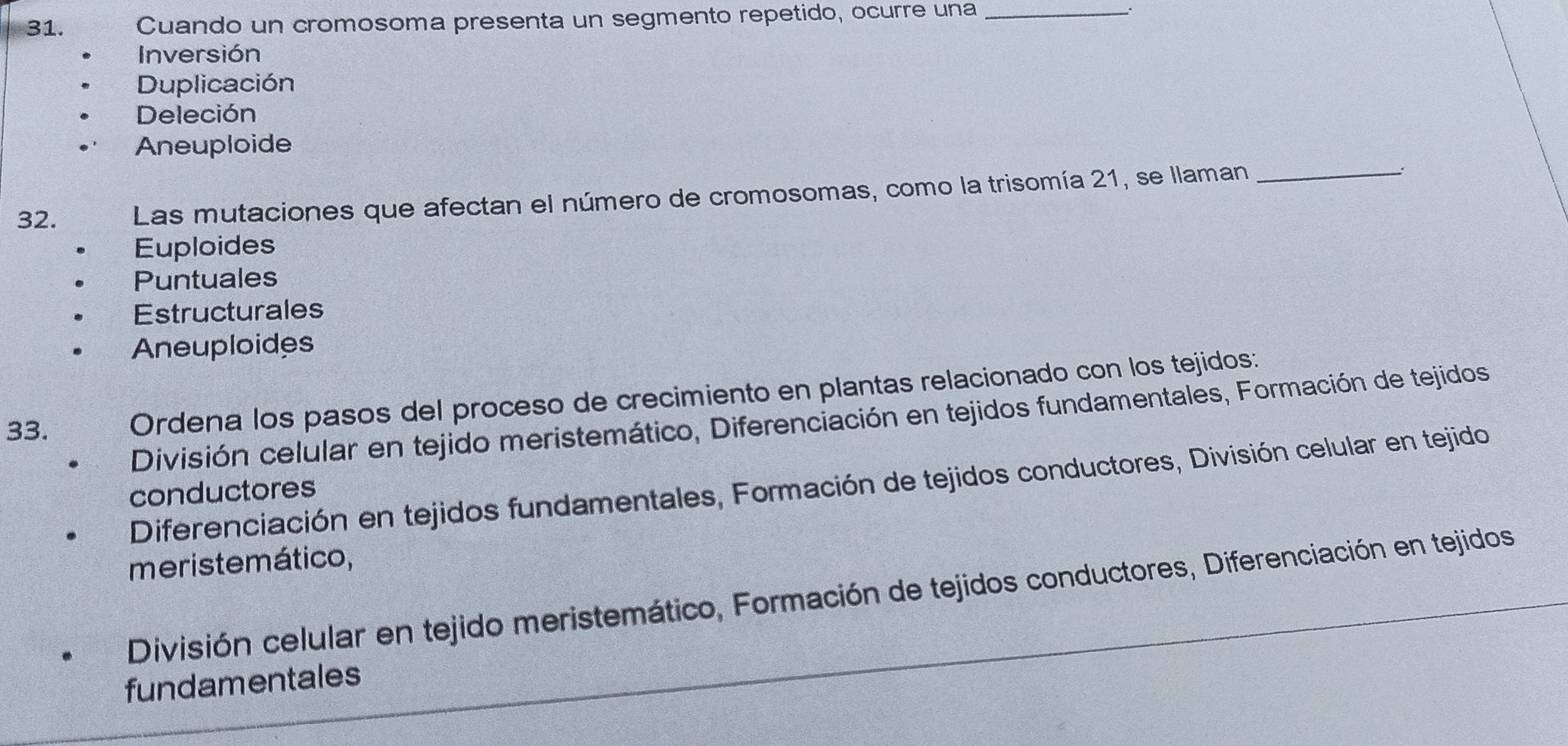 Resuelto:Cuando un cromosoma presenta un segmento repetido, ocurre una ...