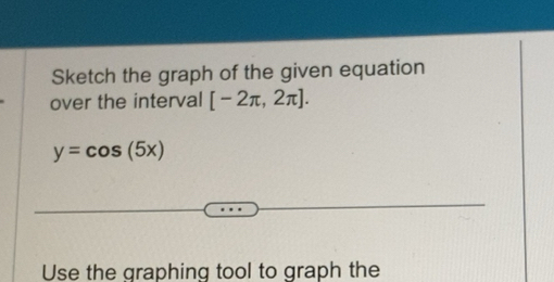 Solved: Sketch the graph of the given equation over the interval [-2π ...